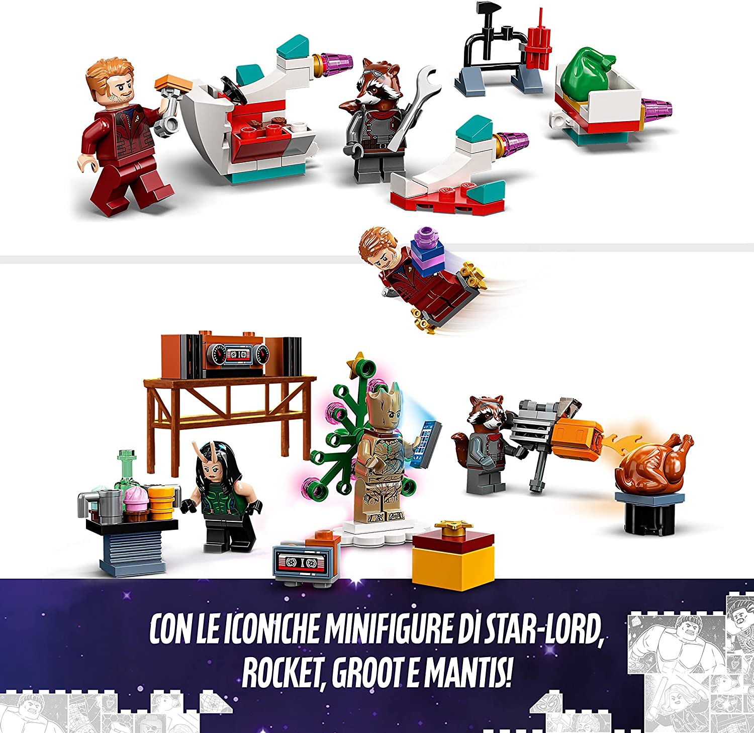 Lego GUARDIANI DELLA GALASSIA Calendario dell'Avvento 2022 a 34.99